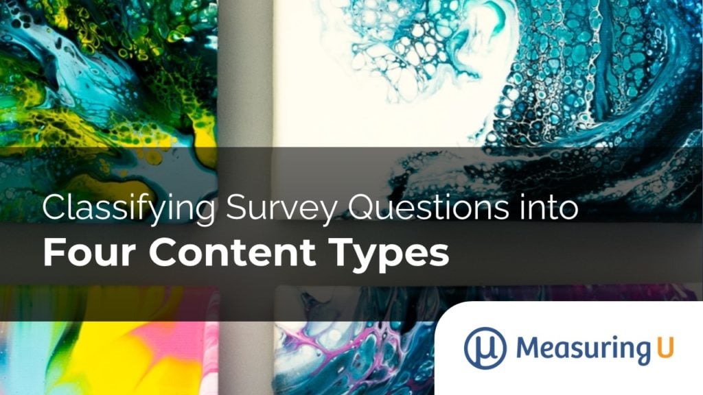 Classifying Survey Questions into Four Content Types – MeasuringU