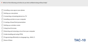 Classifying Tech Savviness Levels with Technical Activity Checklists ...