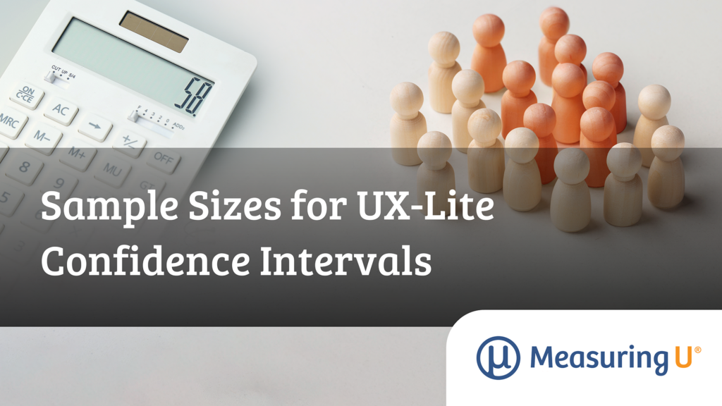 UX-Lite Sample Sizes for Confidence Intervals – MeasuringU